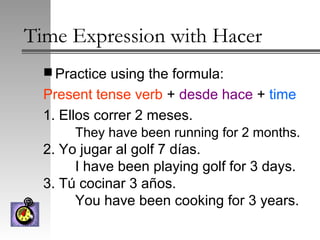 Time expressions with hacer | PPT