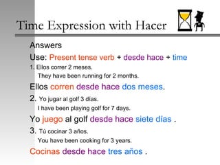 Time expressions with hacer | PPT