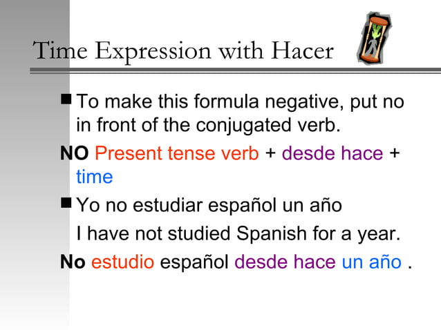 Time expressions with hacer | PPT