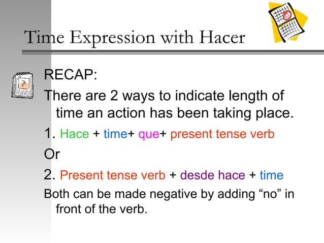 Time expressions with hacer | PPT