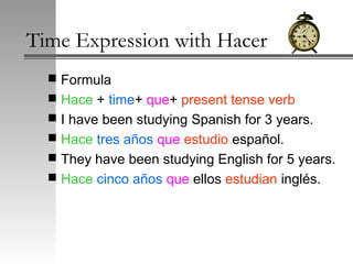 Time expressions with hacer | PPT