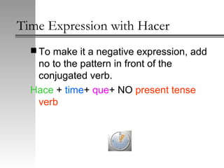 Time expressions with hacer | PPT
