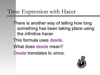 Time expressions with hacer | PPT