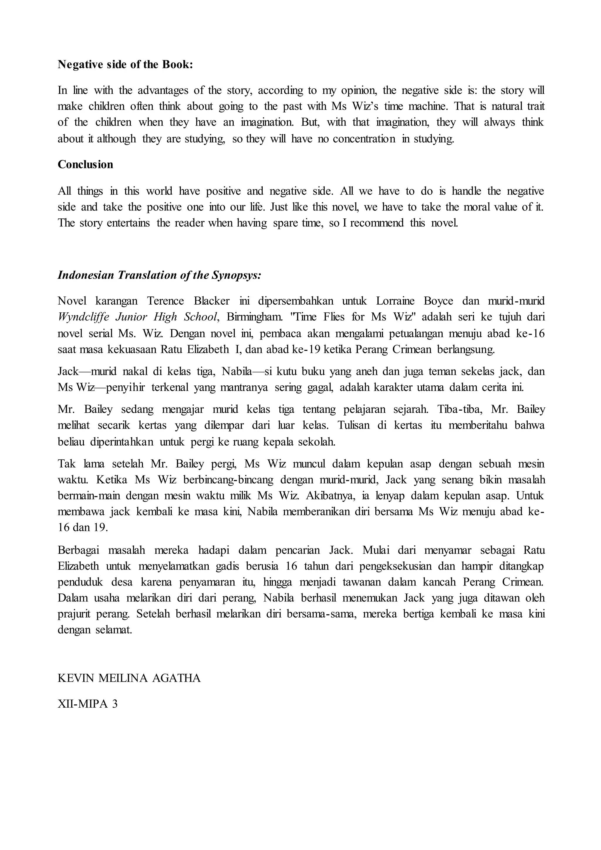 Example of Novel Review | DOCX