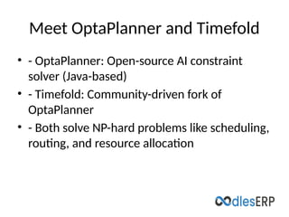 Timefold and OptaPlanner POC Development: AI-Powered Smart Planning ...