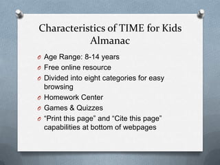 TIME for Kids Almanac | PPTX | Technology & Computing