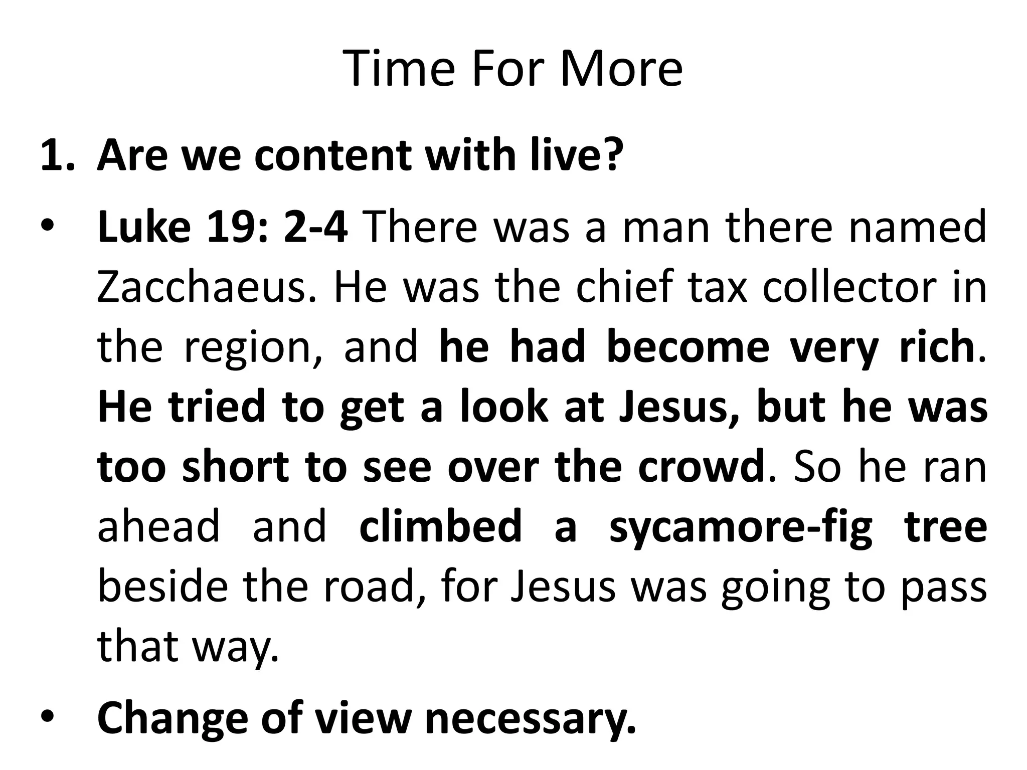 Time for more | PPTX | Christianity | Religion & Spirituality