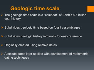 The relation between Time & Geology | PPTX