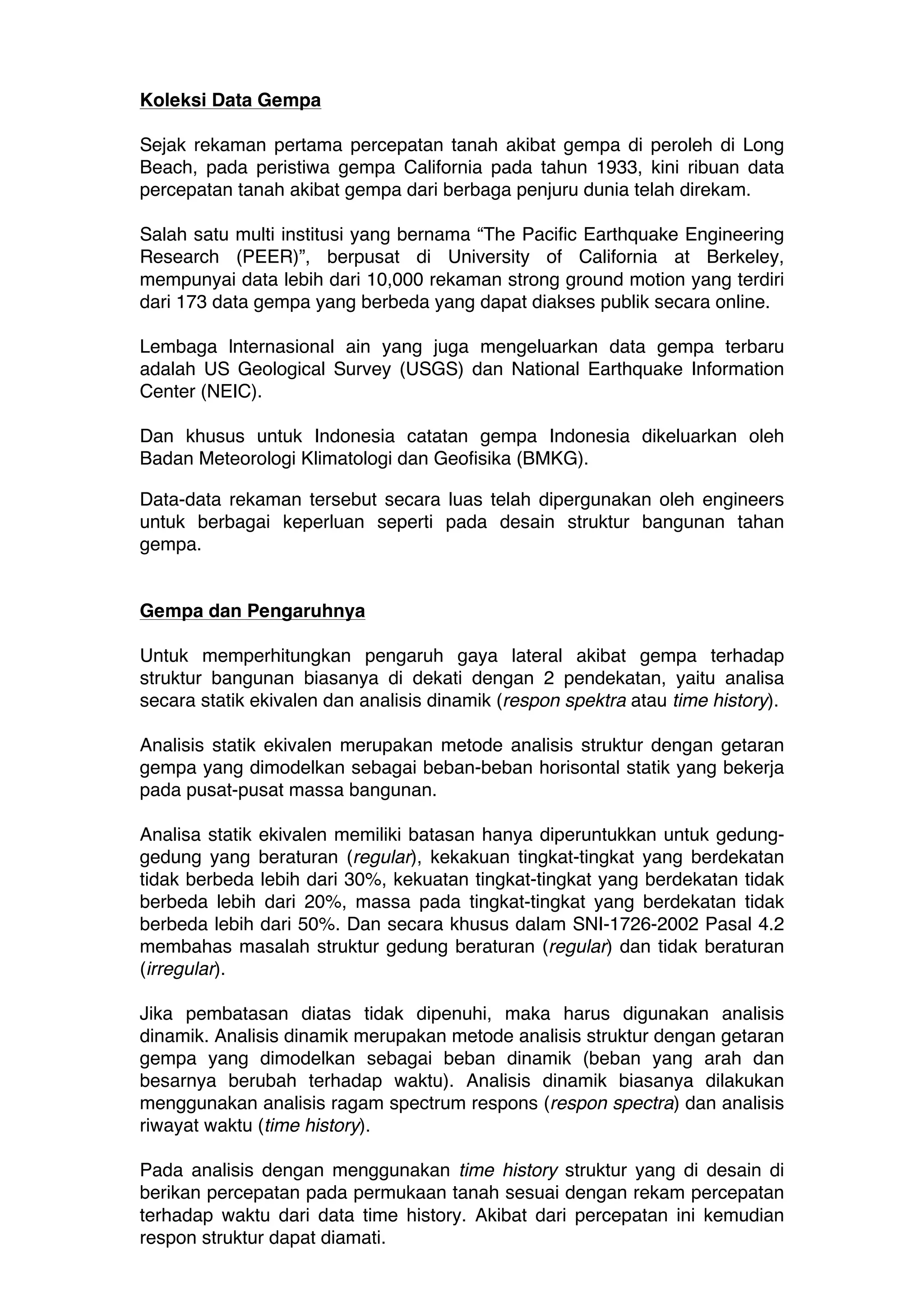 Time history analysis | PDF