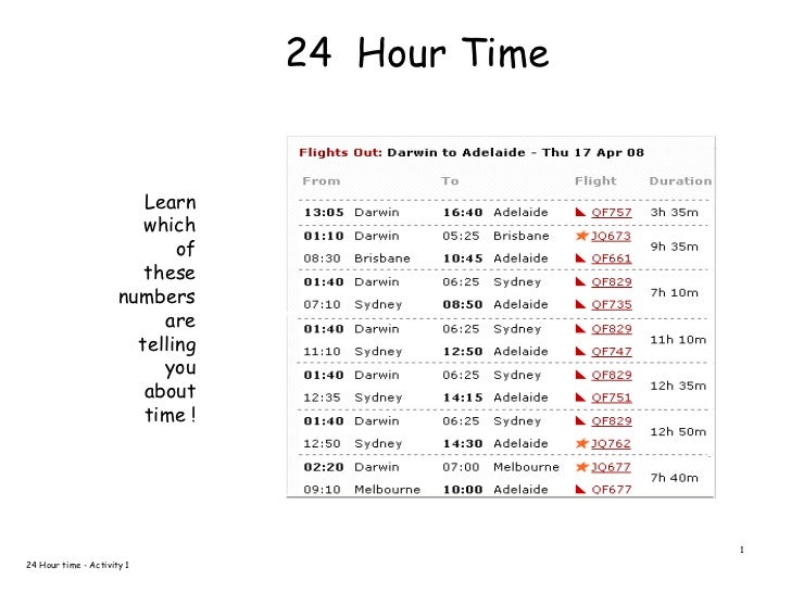 Time Introduction To 24 Hour Time Time Introduction To 24 Hour Time