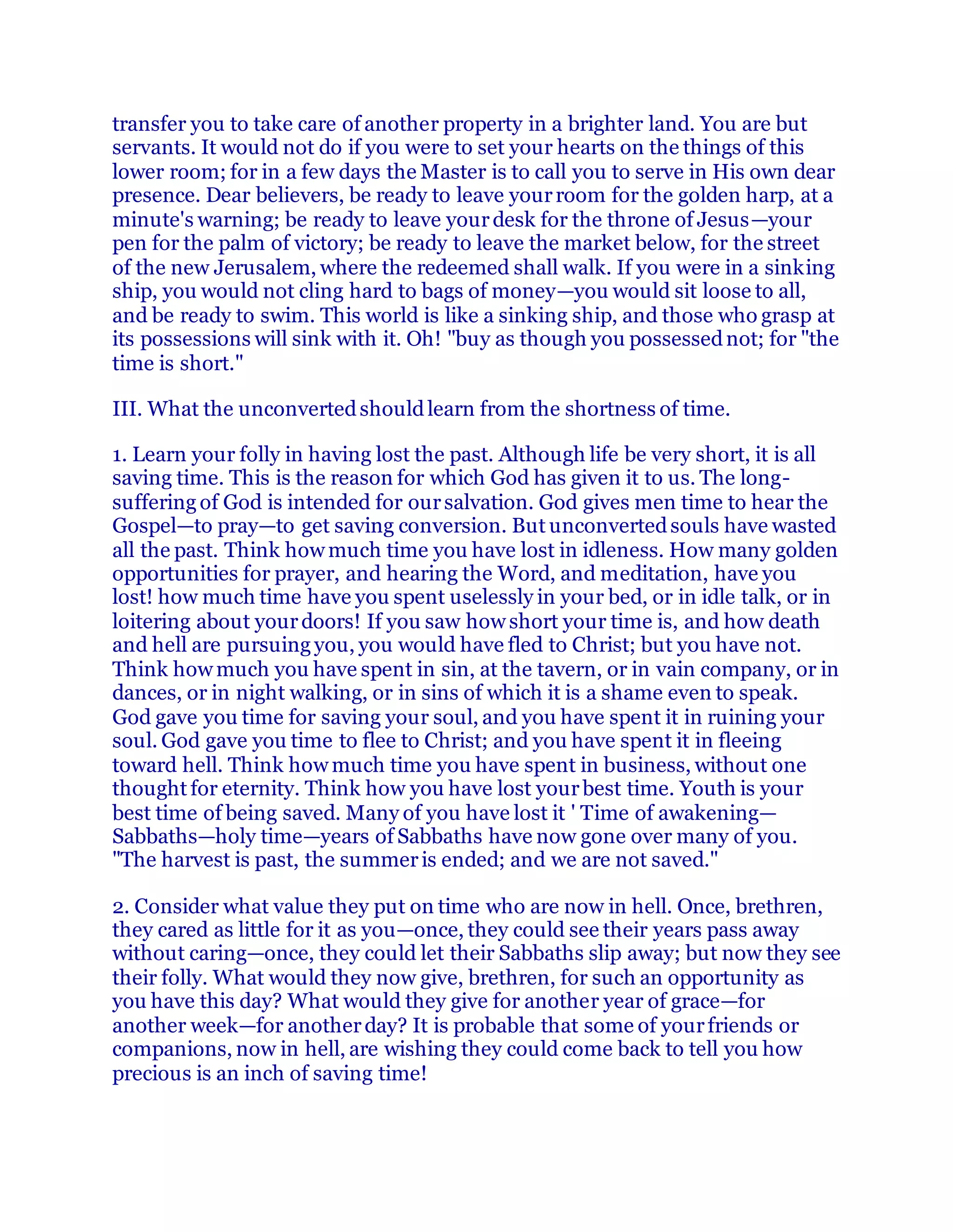Time is short | DOCX