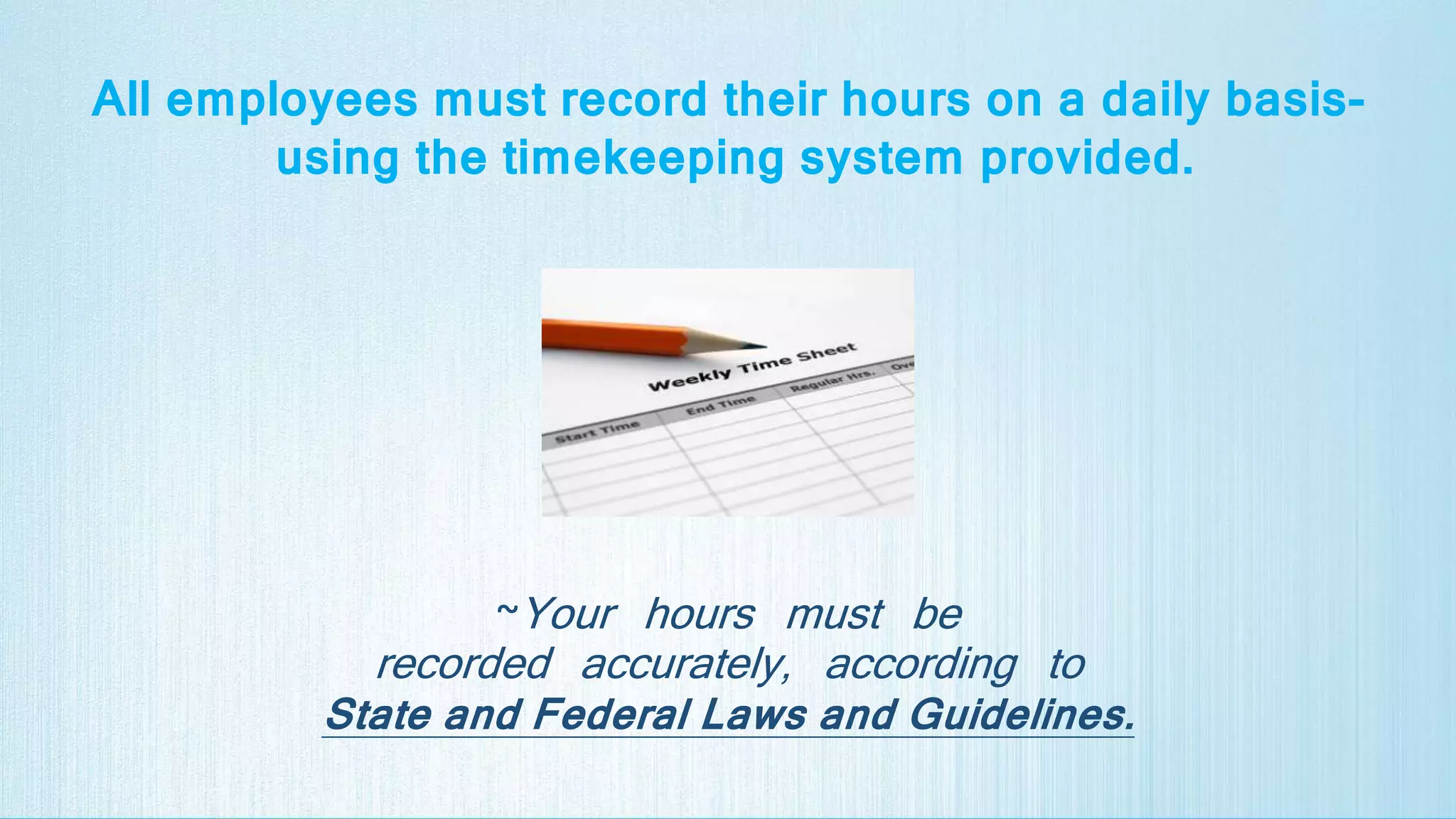 Time keeping policy | PPTX