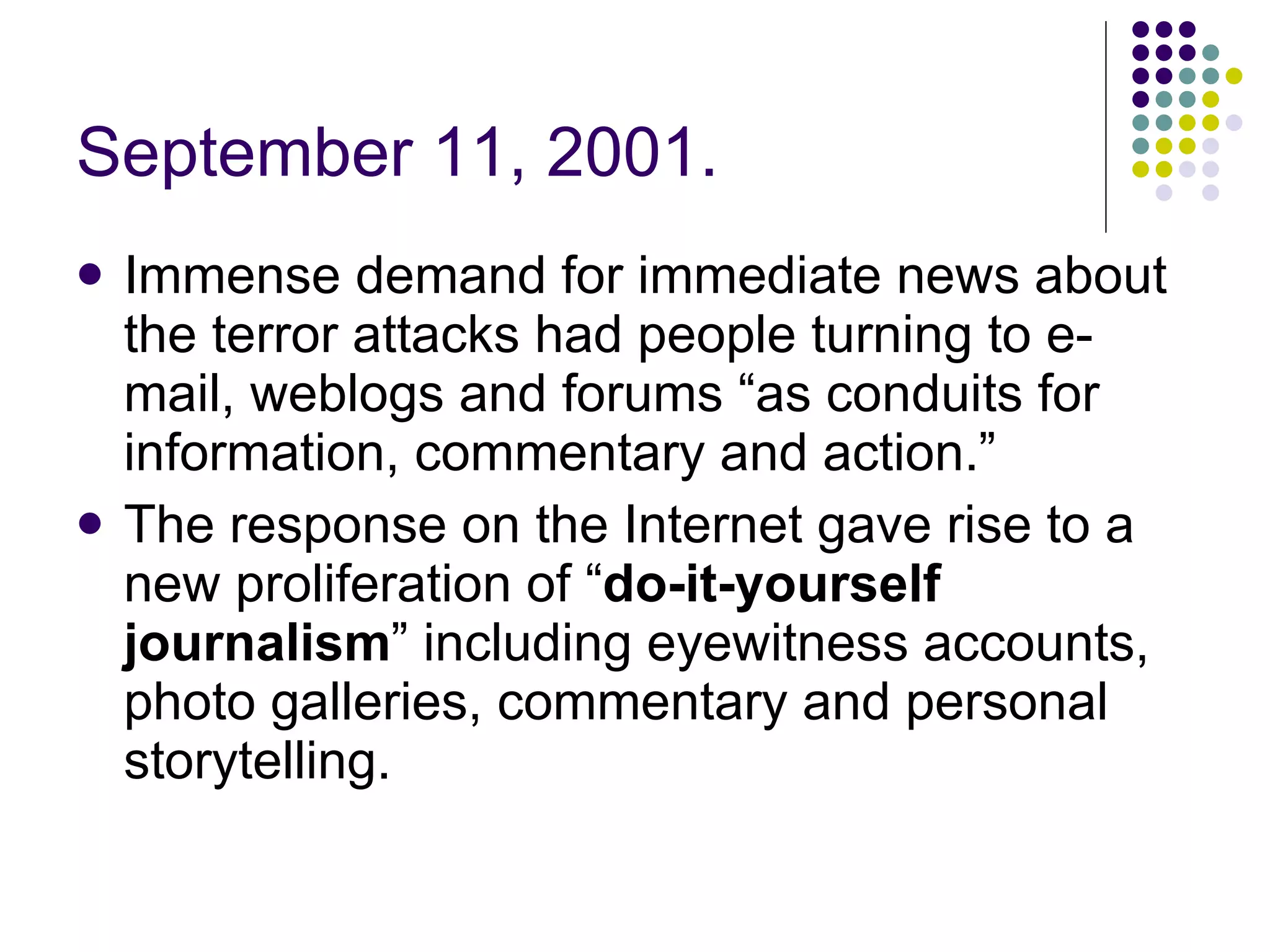 Timeline: Citizen Journalism | PPT