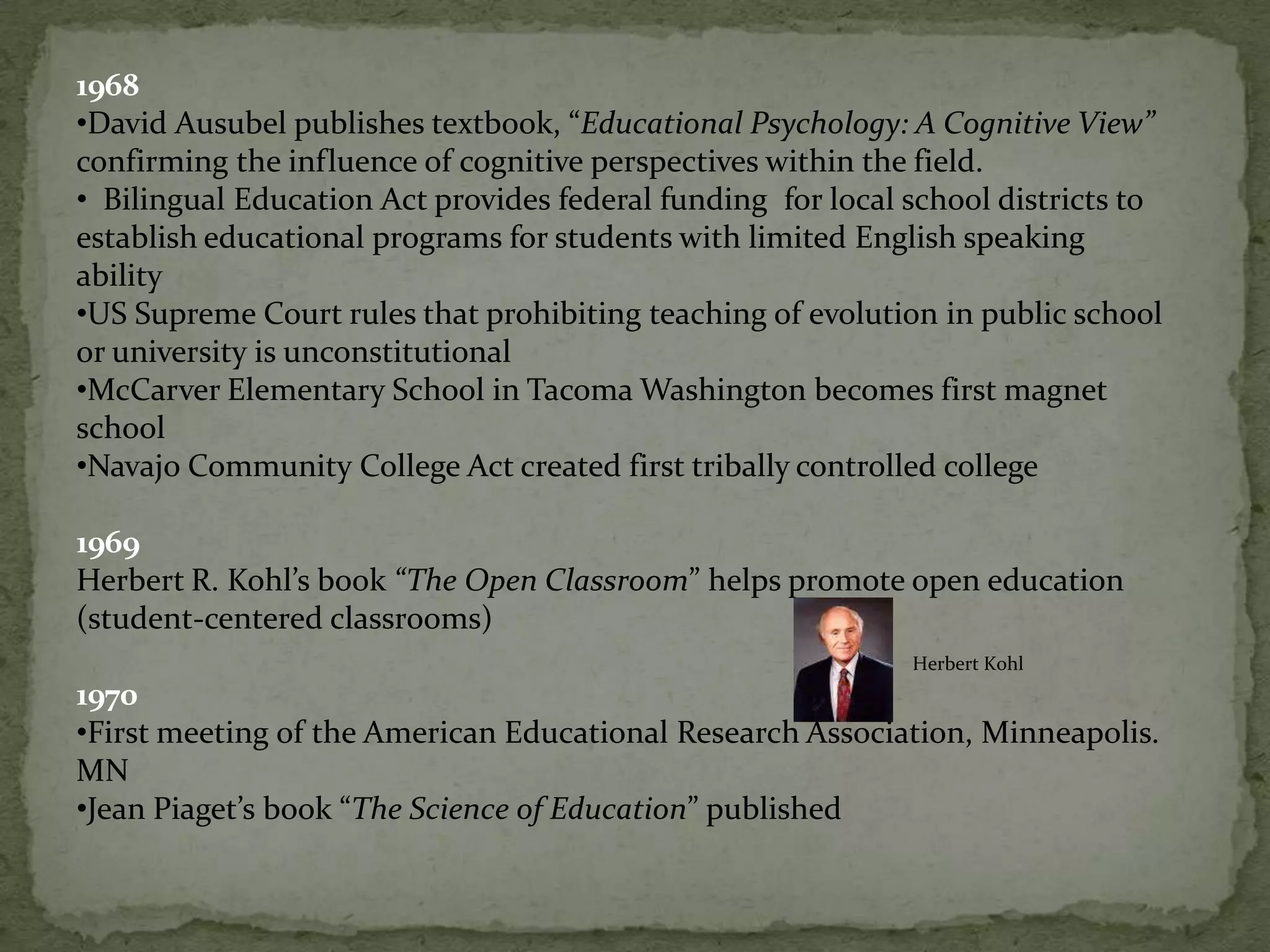 Timeline of US Education | PPTX