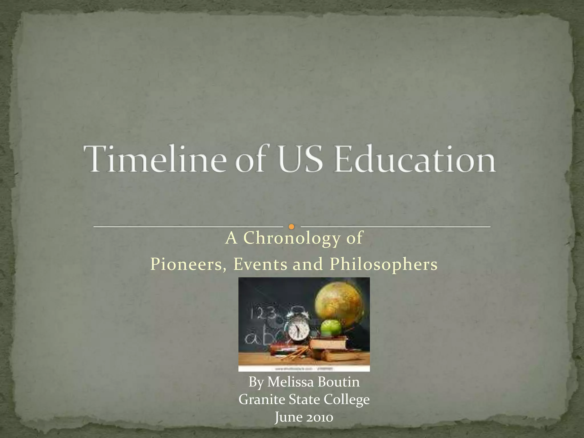 Timeline of US Education | PPTX