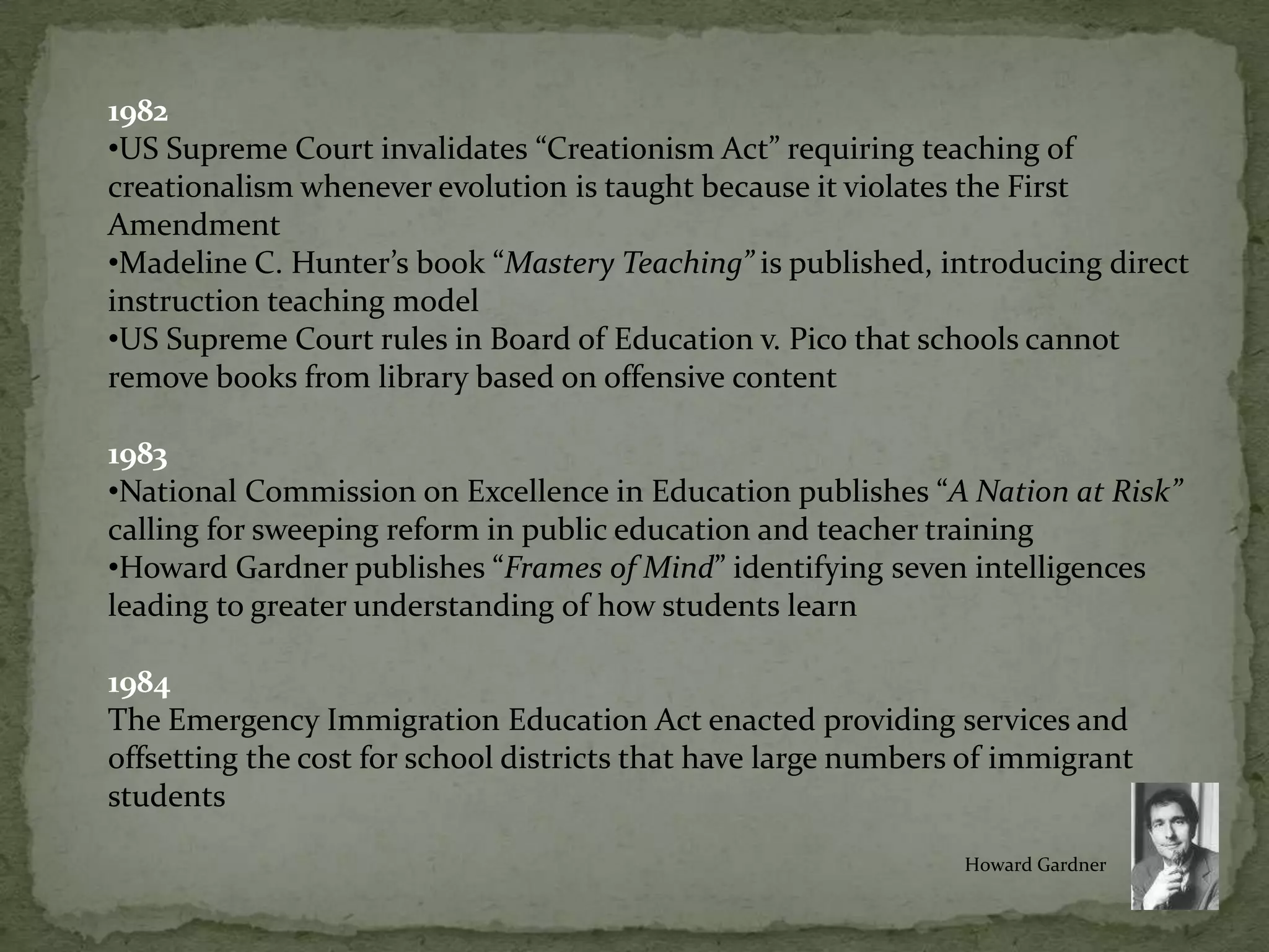 Timeline of US Education | PPTX