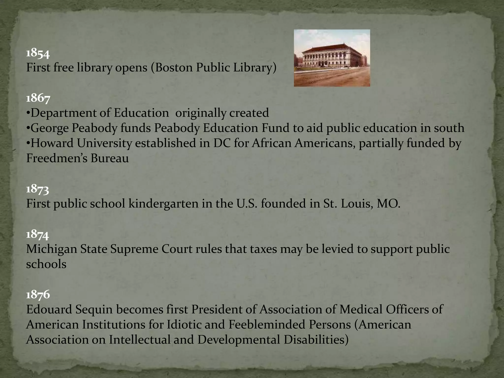 Timeline of US Education | PPT