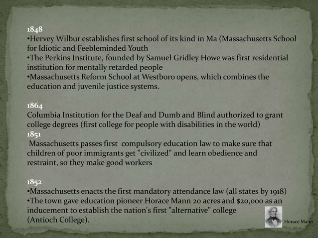 Timeline of US Education | PPT