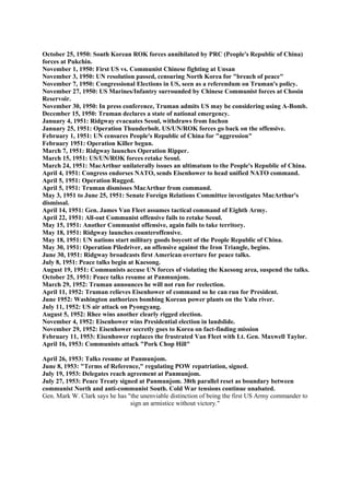 Timeline of Korean War | DOCX