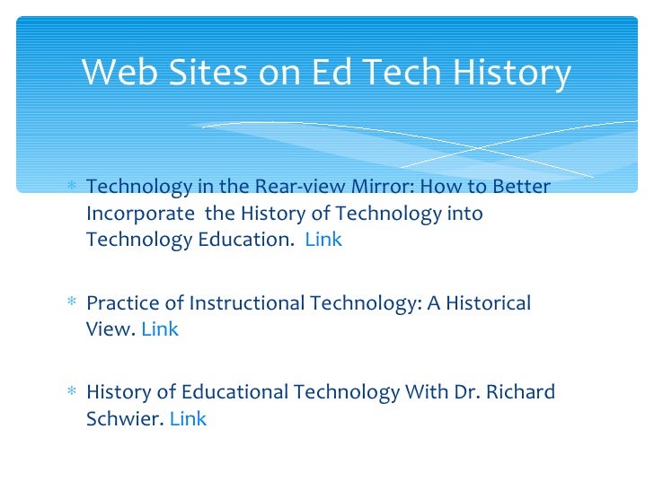 History Of Ed Tech Timeline