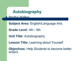 Autobiography | PPT