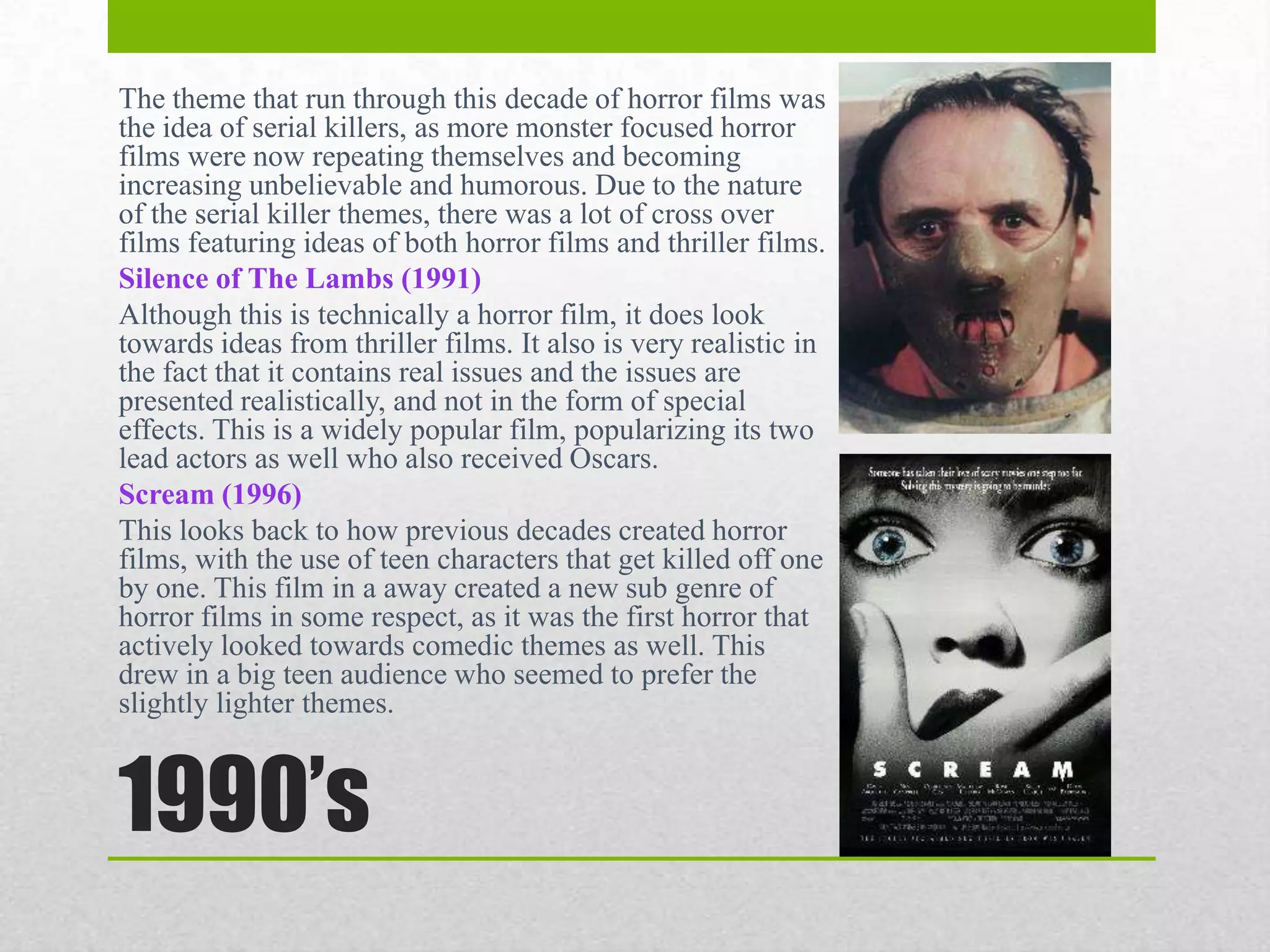 Horror Film Timeline | PPT