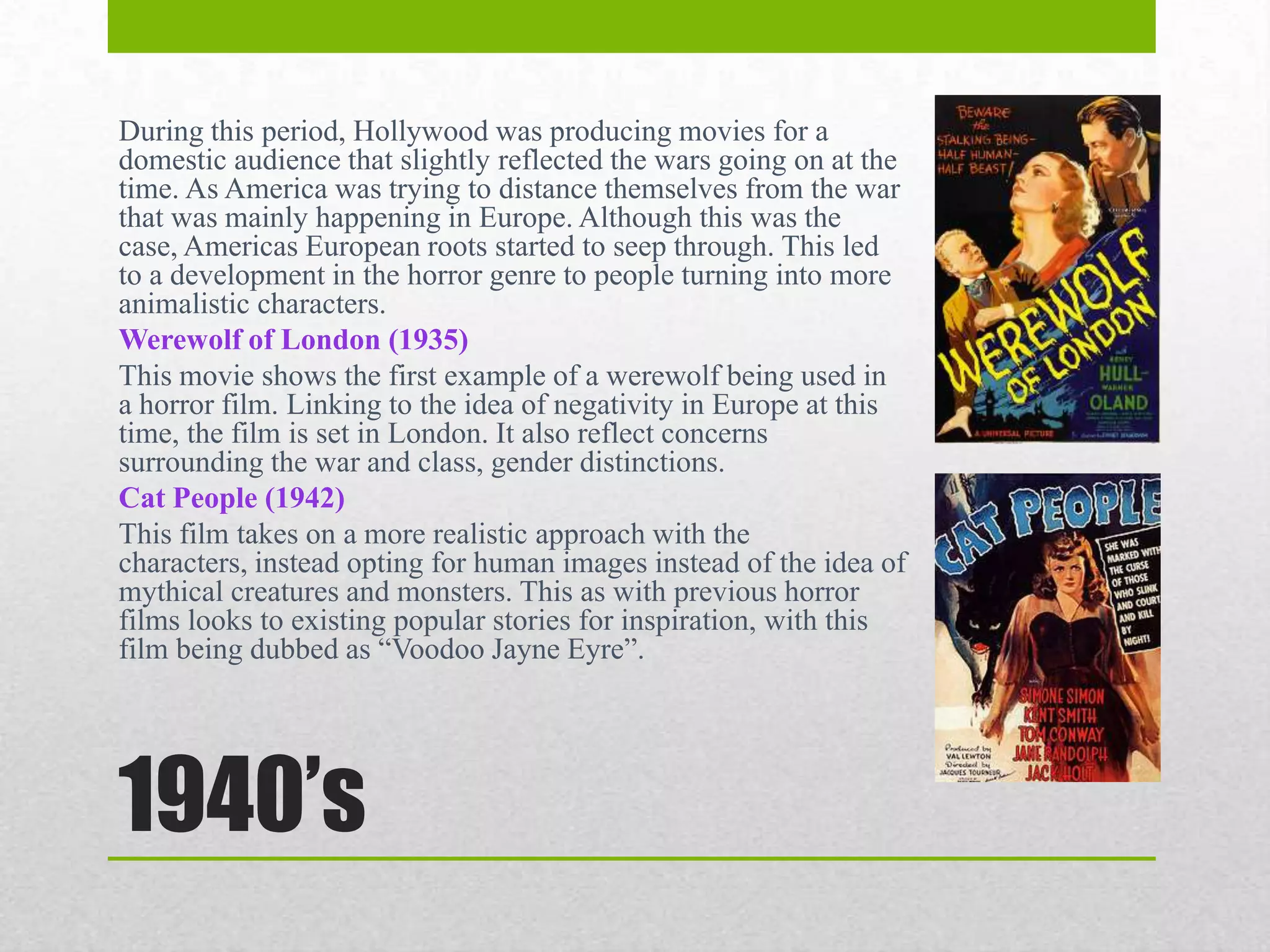 Horror Film Timeline | PPTX