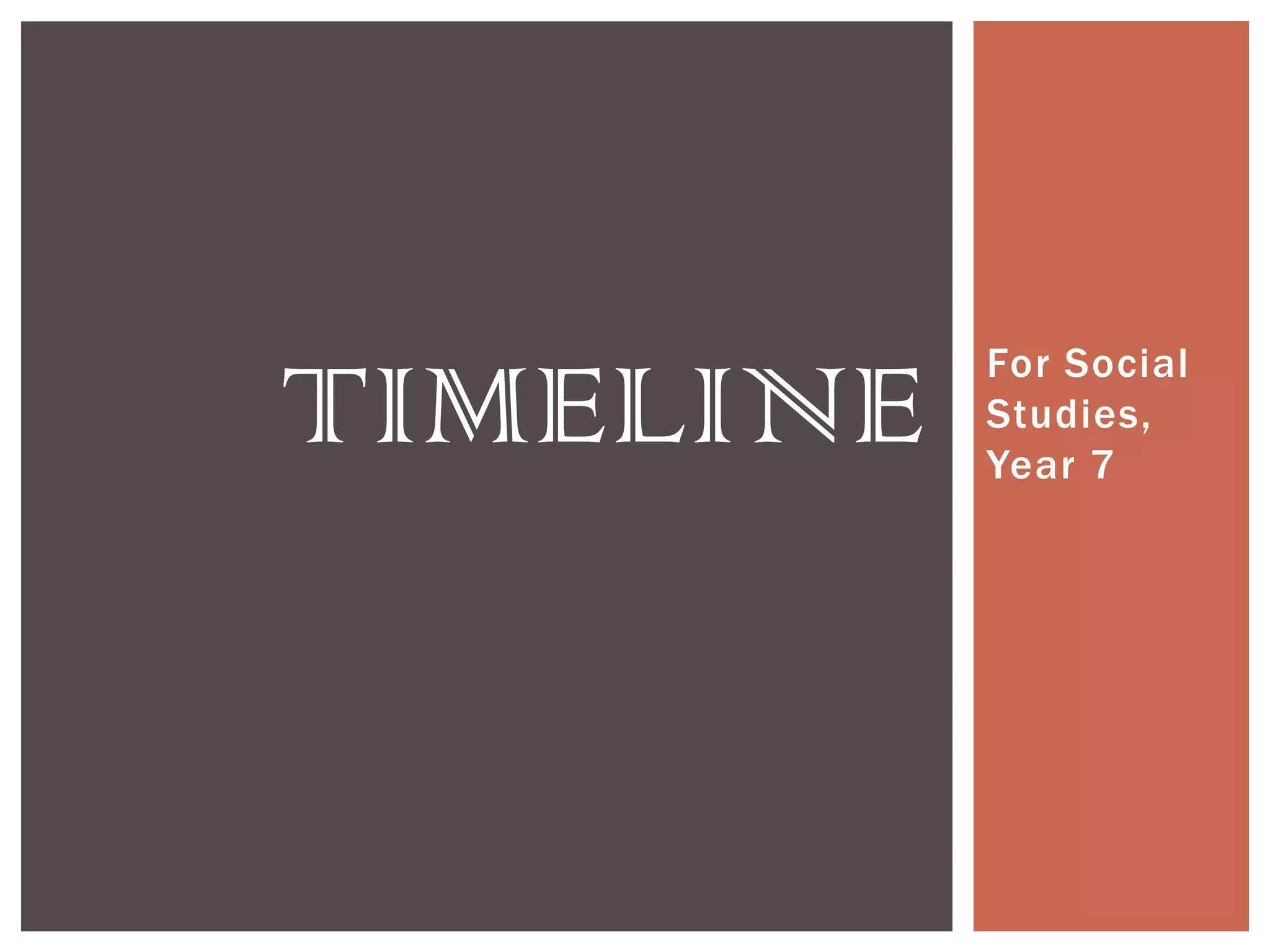 Social Studies project: Timeline | PPTX