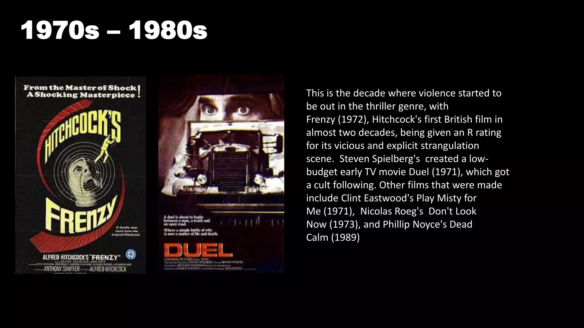 The Timeline of Thriller Movies | PPT