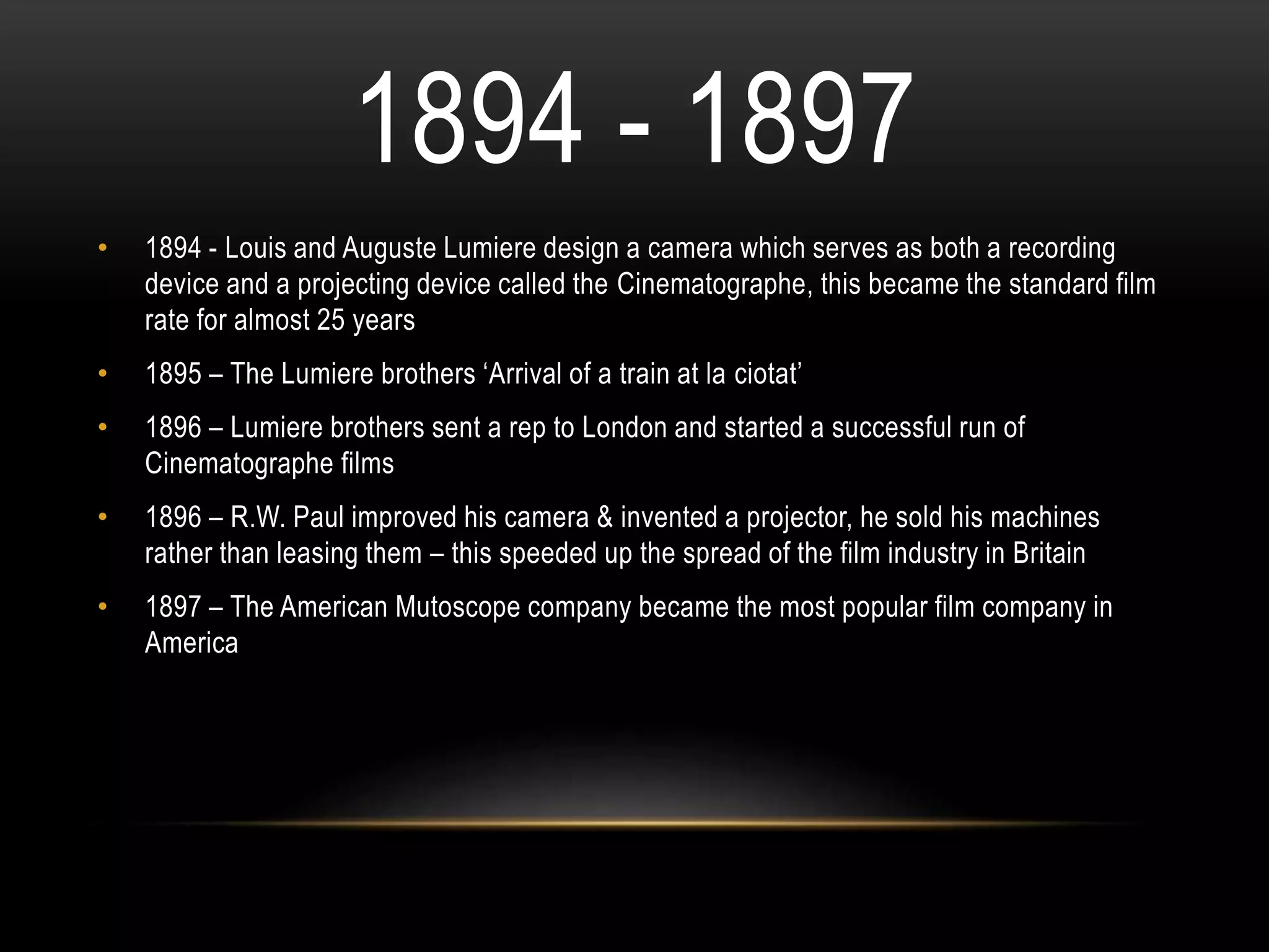 Timeline of film | PPTX