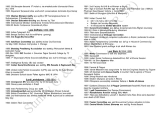 Timeline of modern Indian history relevant for upsc and pcs ...