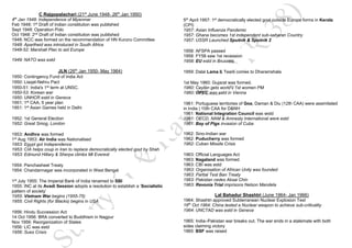 Timeline of modern Indian history relevant for upsc and pcs ...