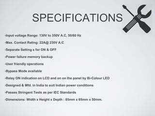 Automatic Light Timer System | PPTX