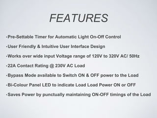 Automatic Light Timer System | PPTX