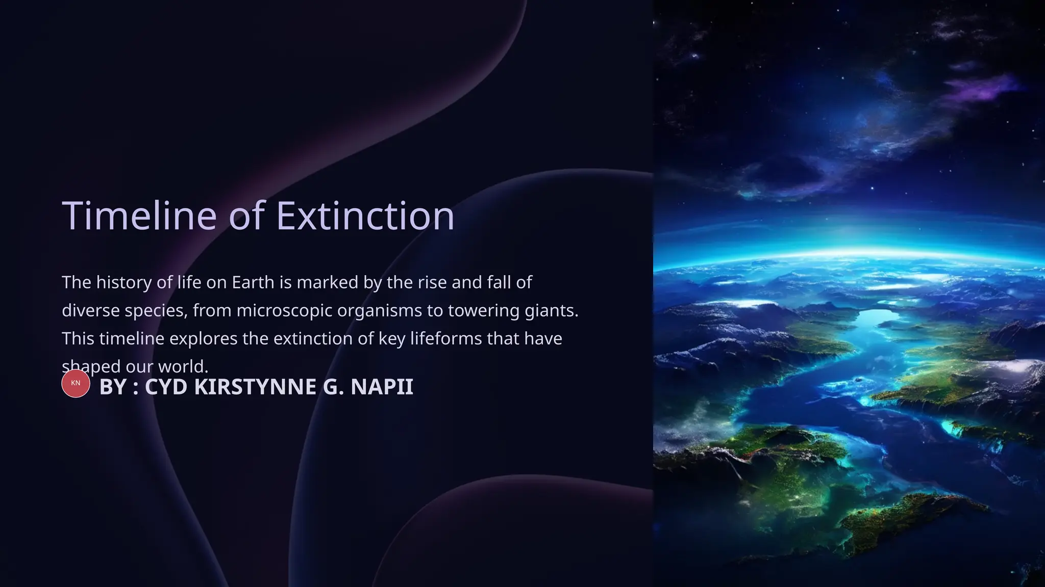 Timeline-of-Extinction-grade-9-topic-3rd-quarter | PPTX