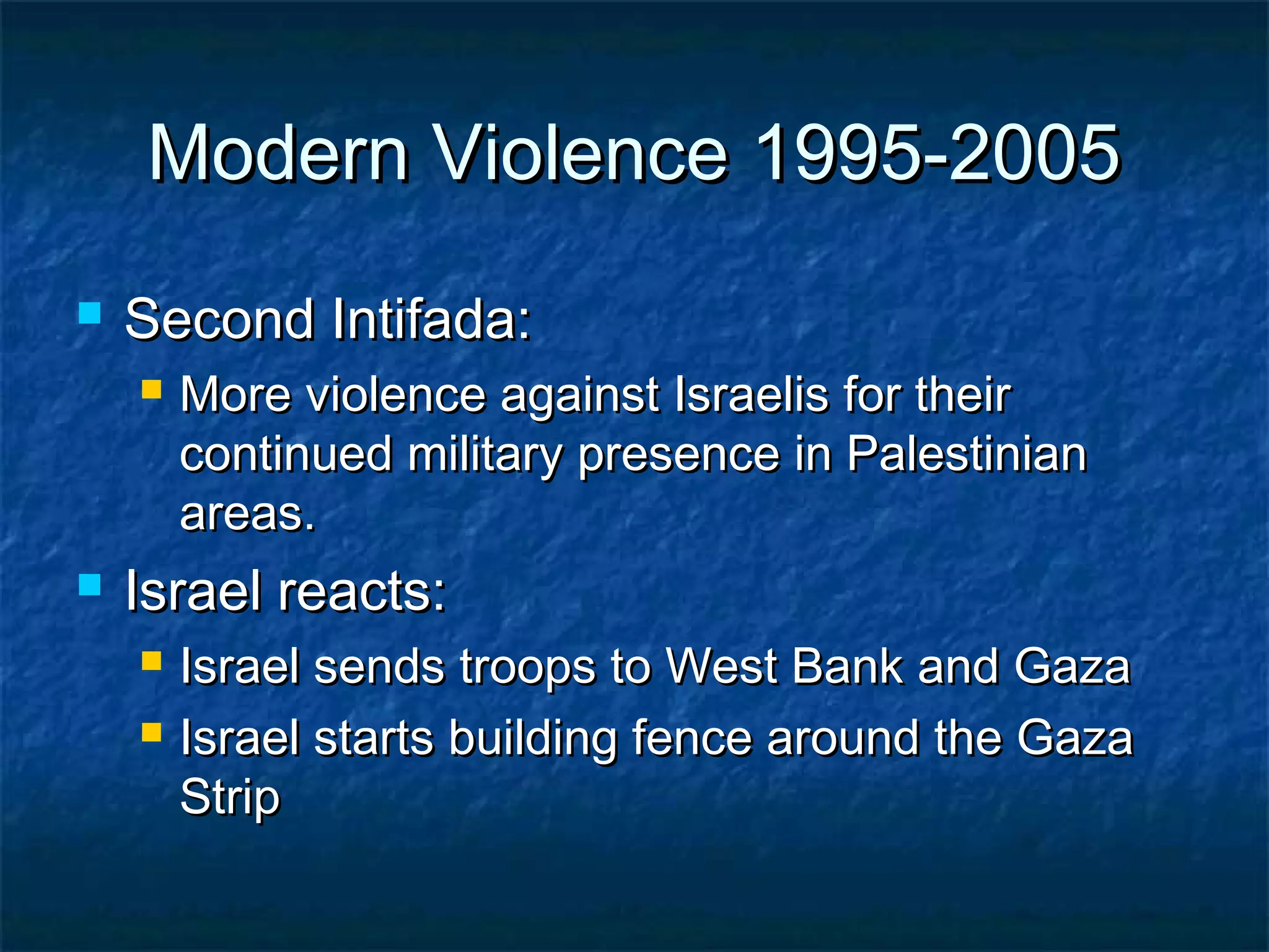 Timeline Of The Arab And Israel Conflict | PPT
