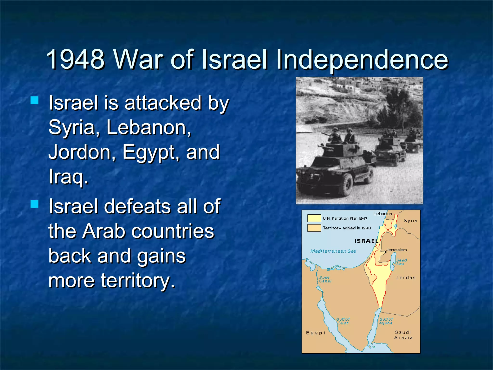 Timeline Of The Arab And Israel Conflict | PPT