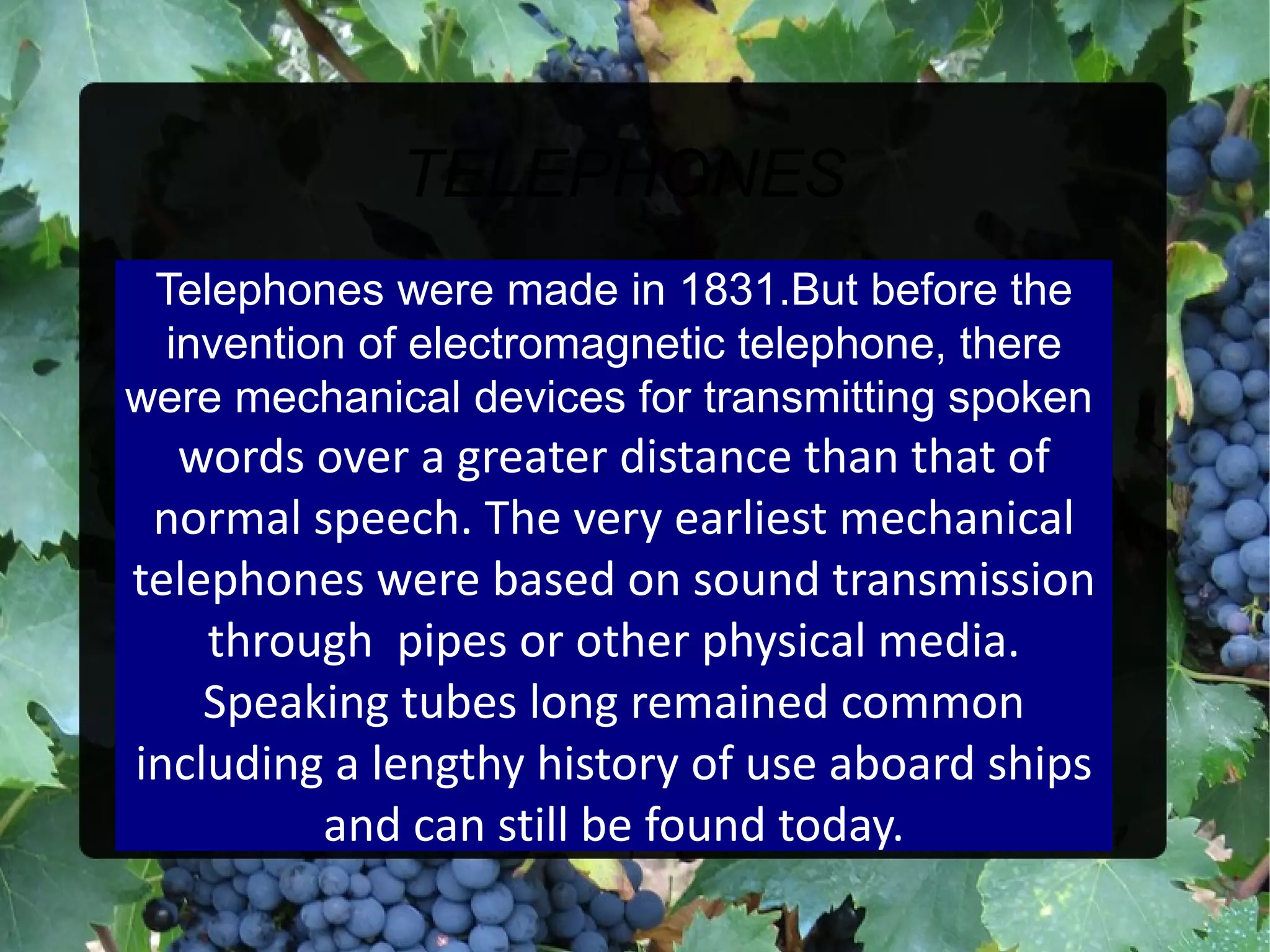 Timeline Telephones | ODP