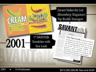 History and Milestones of Savant Capital Management | PDF