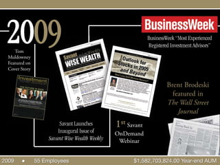 History and Milestones of Savant Capital Management | PDF
