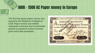 TimeLine about money epical history okey?? | PPT