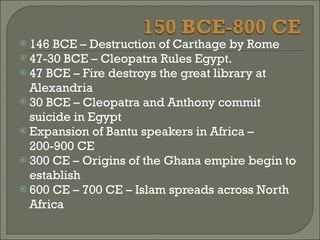 Timeline Africa | PPT