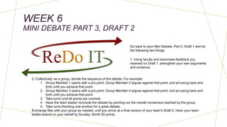 Timeline and Assignments for Mini Debate.pptx