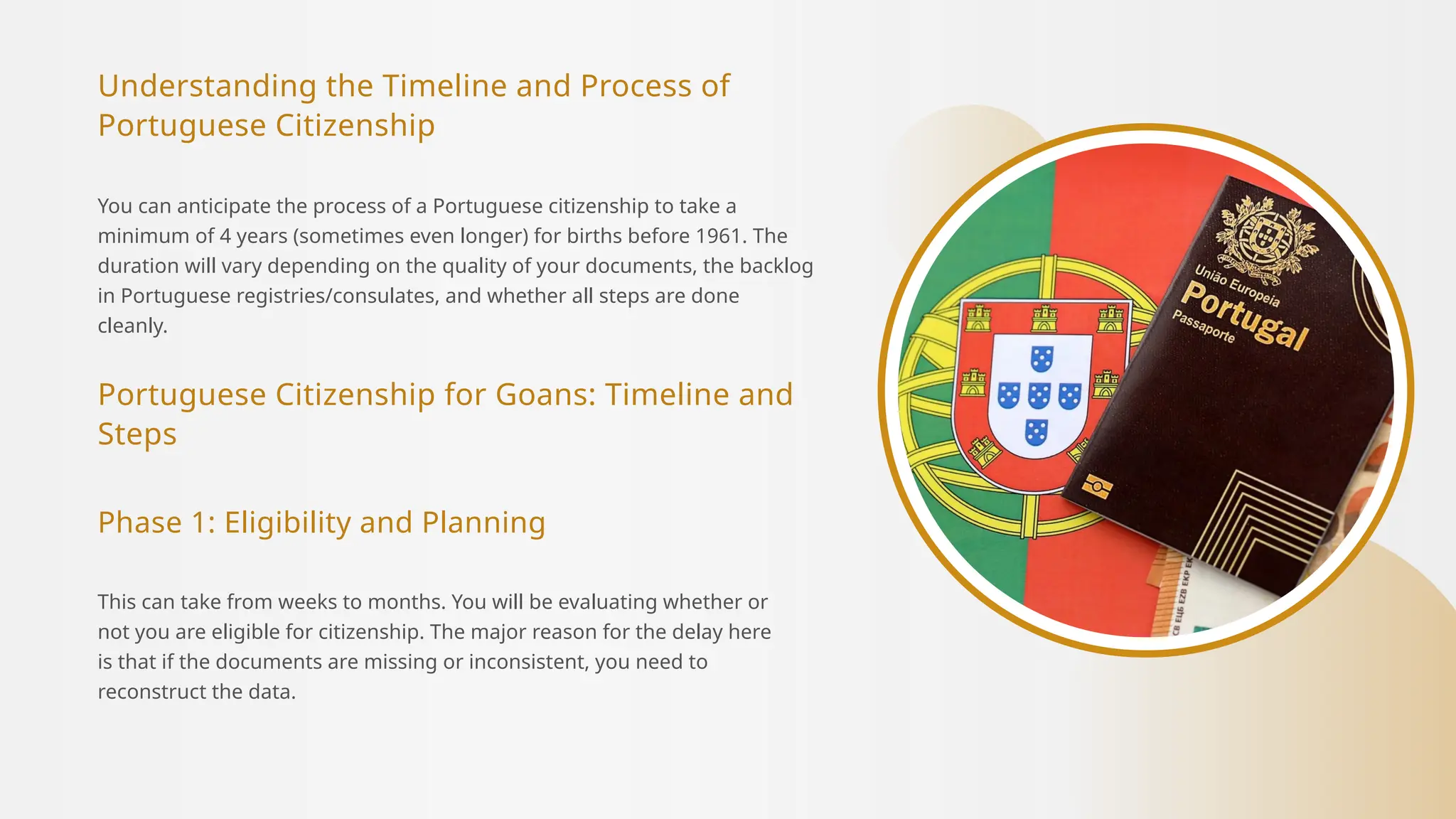 Timeline and Process of Portuguese Citizenship for Goans | PPTX