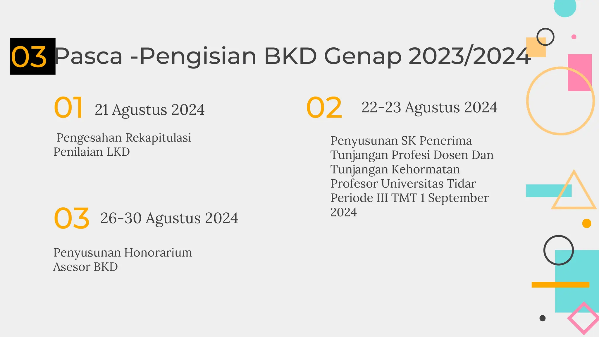 Jadwal atau Time line BKD Semester Genap 2023/2024 | PPTX