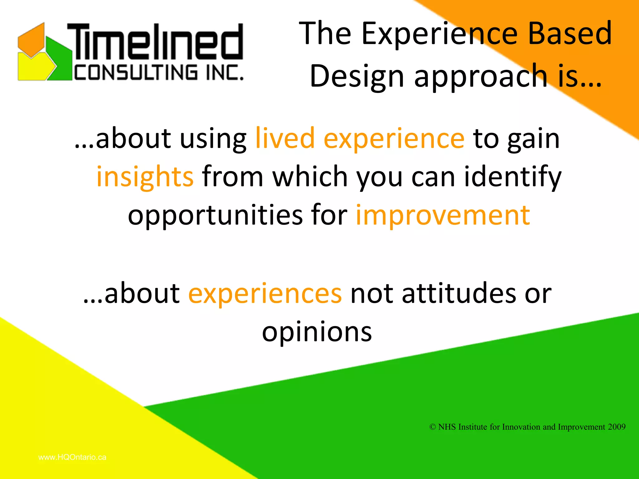 Experience based co design EBCD | PPT