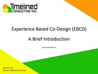 Experience based co design EBCD | PPT