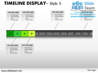 Time line display design 5 powerpoint ppt slides. | PDF | Technology ...