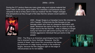 Timeline for the history of the horror genre | PPT