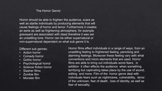 Timeline for the history of the horror genre | PPT